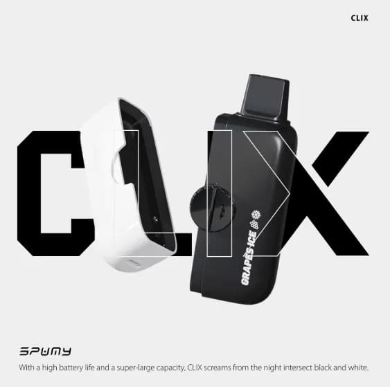 【YE VAPE】原廠正品 SPUMY CLIX 換彈式 黑白機 2盒煙彈送主機 拋棄式 電子煙 - YE VAPE｜台灣N°1 電子煙 專賣店